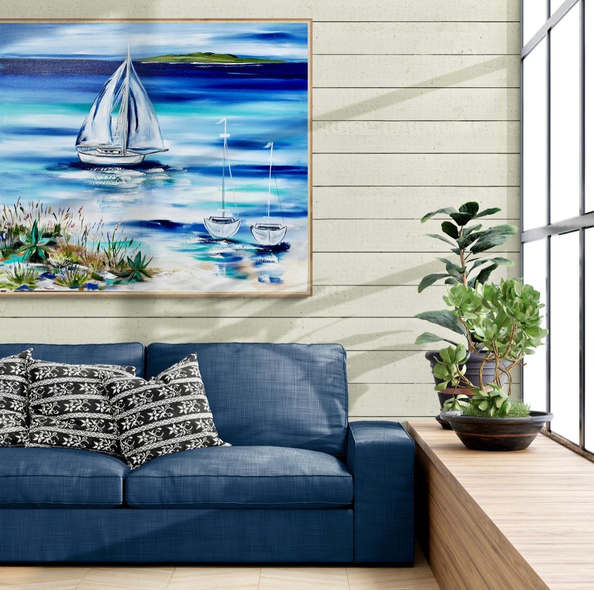 Azure Escape - 1.1x1m – Julia Jones Art
