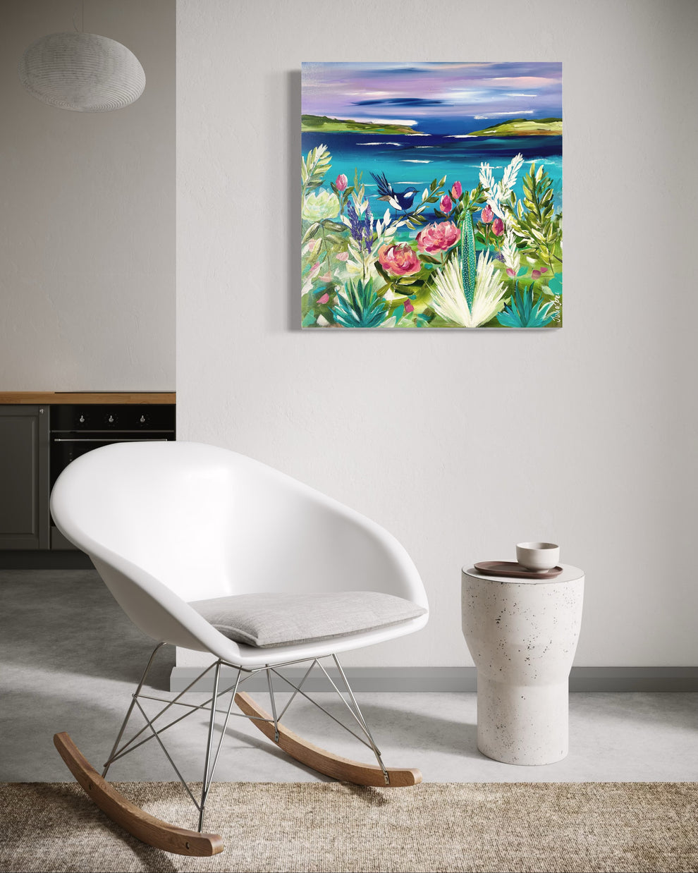 Wren by the Waters Edge - 60 x 60 cm – Julia Jones Art